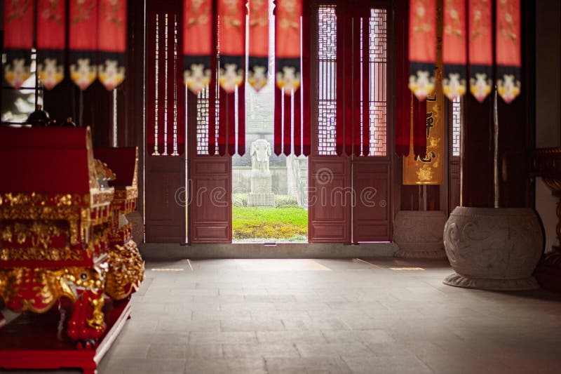 Interior of the Buddhist Temple. Stock Image - Image of monastery ...