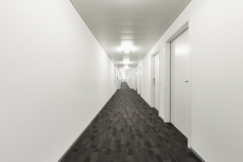 Interior Building, Corridor Stock Photo - Image of architecture, long ...