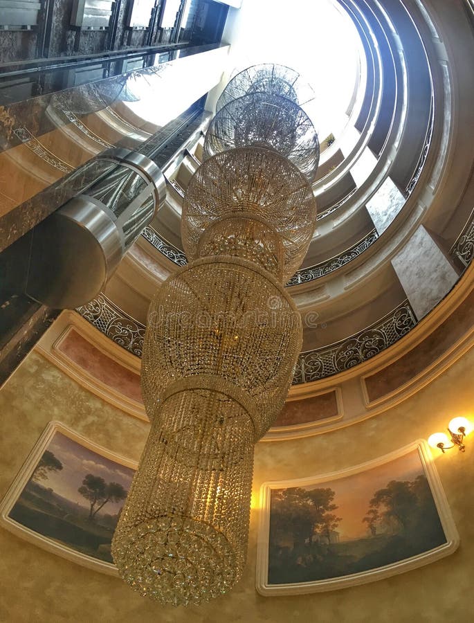 Crystal Lamp in the Building Editorial Image - Image of building, light ...