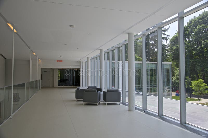 Interior of a Building Entrance with a Long Corridor - Contemporary ...