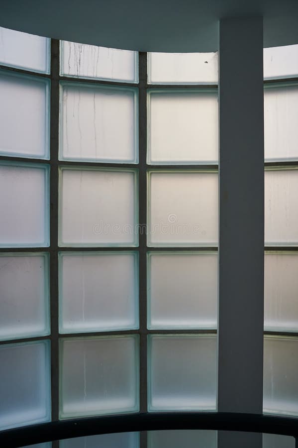 Interior of Building Looking at Opaque of Curved Window Constructed ...