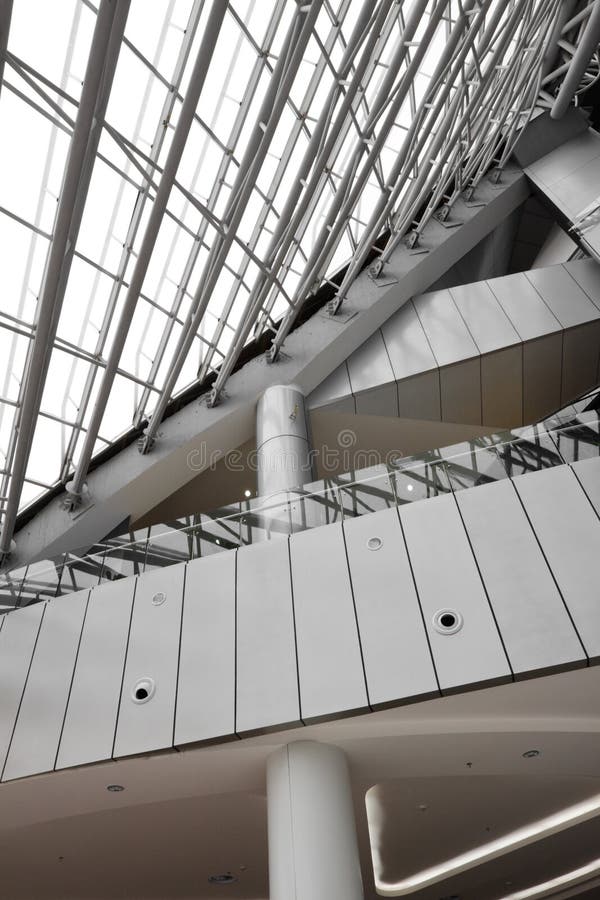 Interior Building Structure Design Stock Image - Image of glass ...