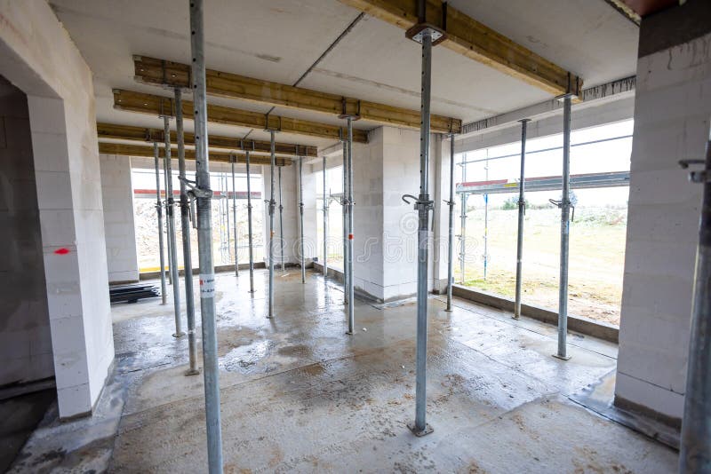Interior of a Building Under Construction Stock Photo - Image of ...