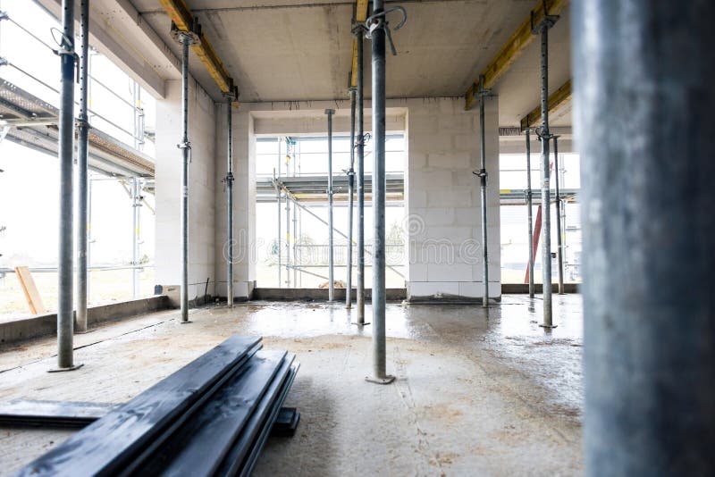 Interior of a Building Under Construction Stock Photo - Image of ...