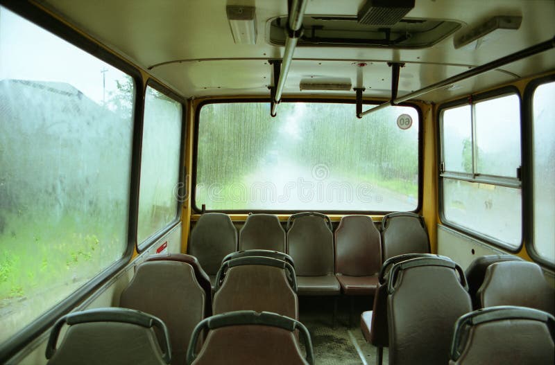 Interior of the bus stock photo. Image of passenger, moving - 1214180