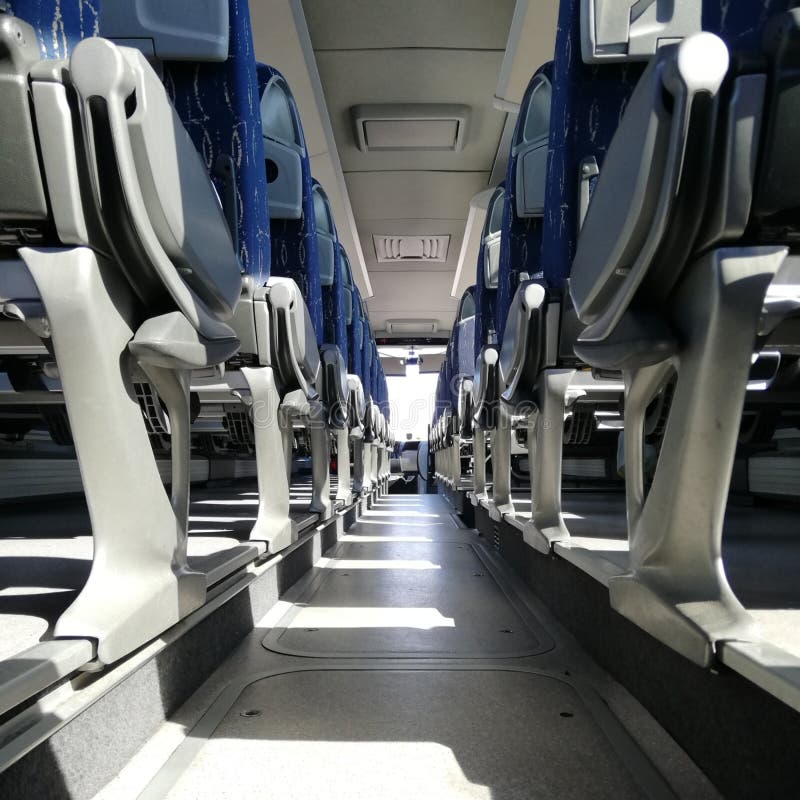 Interior Bus Seats Seen from Below Stock Photo - Image of seats ...