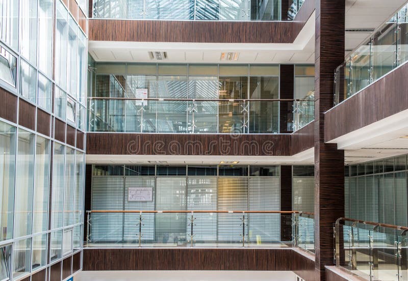 Interior of Business Center Stock Image - Image of granite, corridor ...