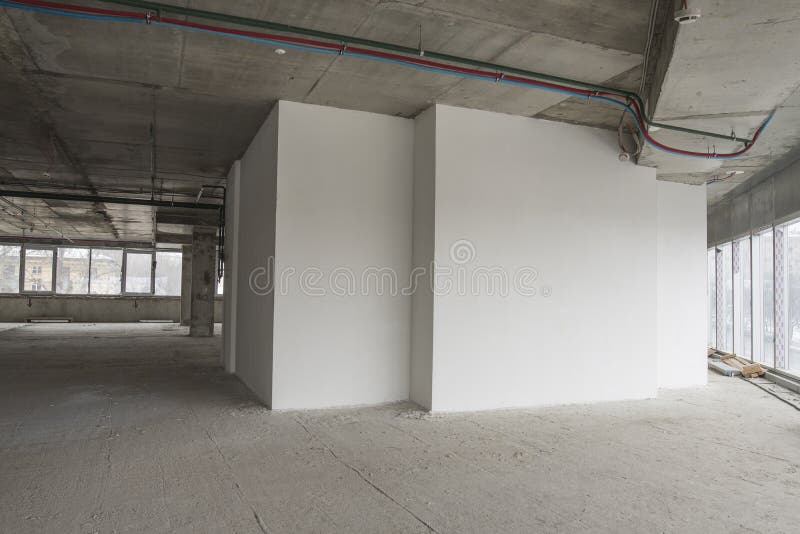 Interior of Business Center Under Construction Stock Image - Image of ...