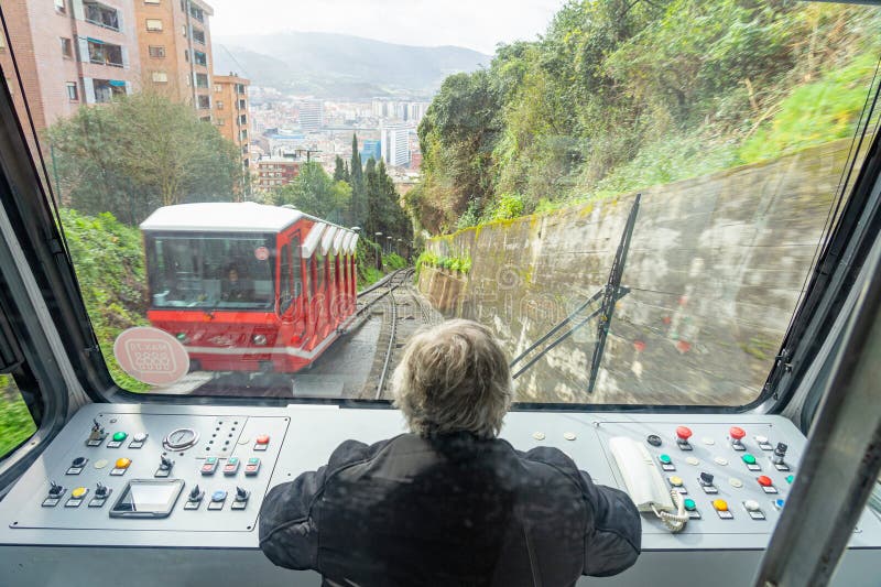 Interior of the Cabin of the Artxanda Funicular, Artxanda Ko Making the ...