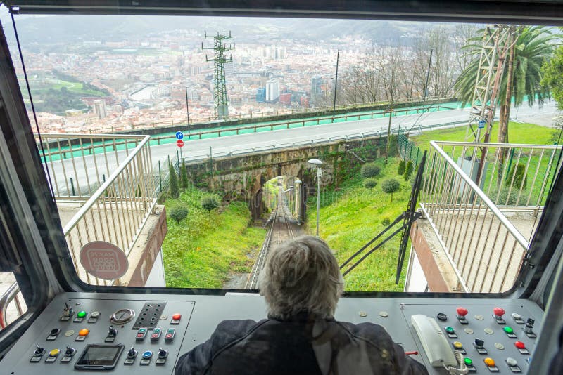 Interior of the Cabin of the Artxanda Funicular, Artxanda Ko Making the ...