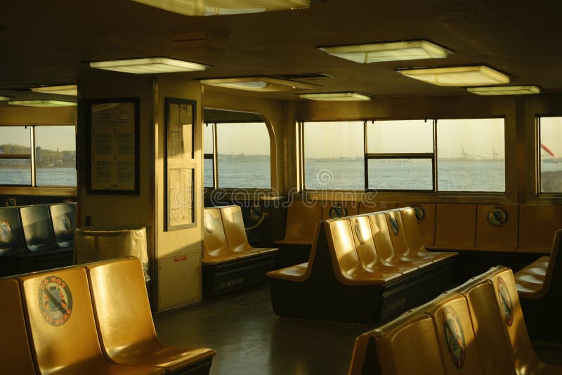 Interior of the Cabin on the Staten Island Ferry, Staten Island, New ...