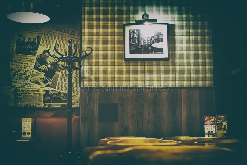 The Interior of Cafe in Retro Soviet Style Editorial Stock Image ...
