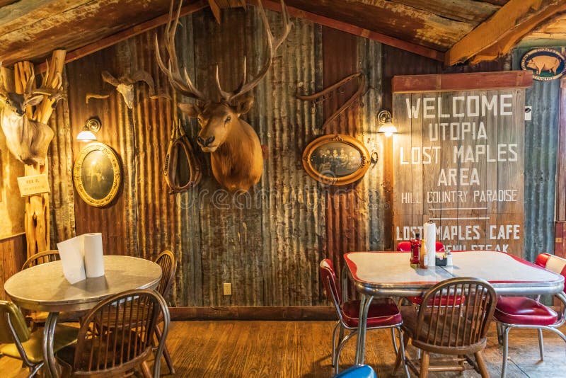 Interior of a Cafe in the Texas Hill Country Editorial Stock Image ...