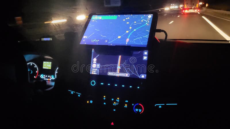 Interior of a Camper Van at Night in the City Editorial Stock Photo ...