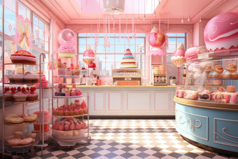 Interior of Candy Shop with Different Sweets. Generative Ai Stock ...