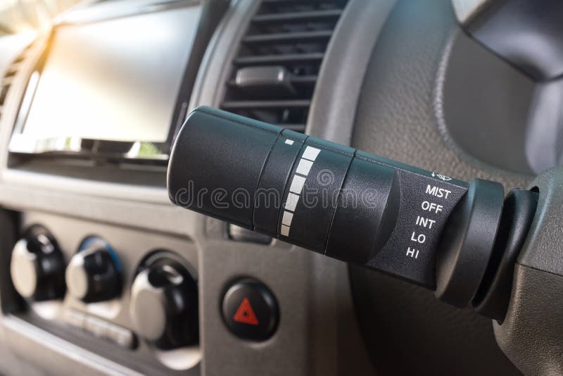 Interior Car Console with Vintage Tone. Stock Image - Image of steering ...