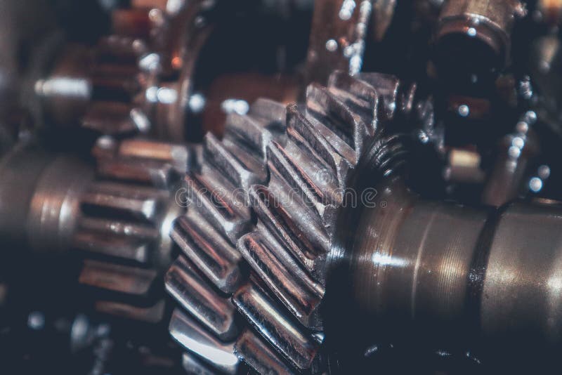 Interior of car gearbox stock photo. Image of industrial - 187975648