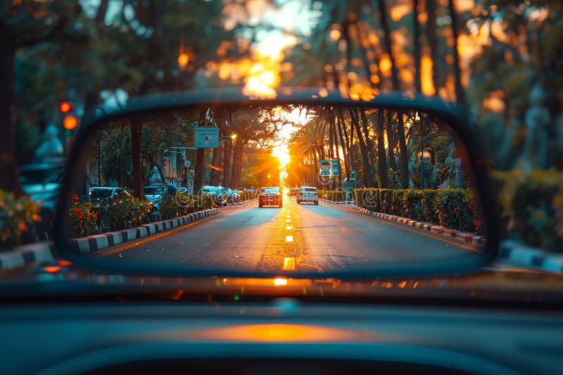 Interior Car Rearview Mirror Perspective for Clear Visibility and ...