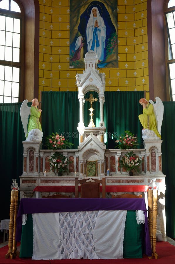 Interior of Caribbean Church Stock Photo - Image of cathedral, church ...