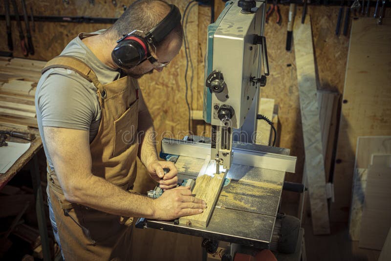 Carpenter in workshop stock photo. Image of work, person - 117619576