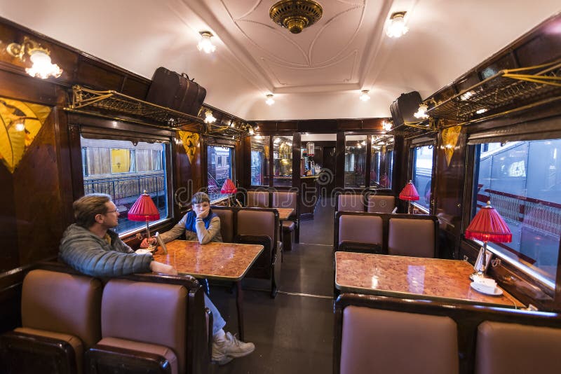 Interior Carriages of the Train Compartment in the Museum of the ...