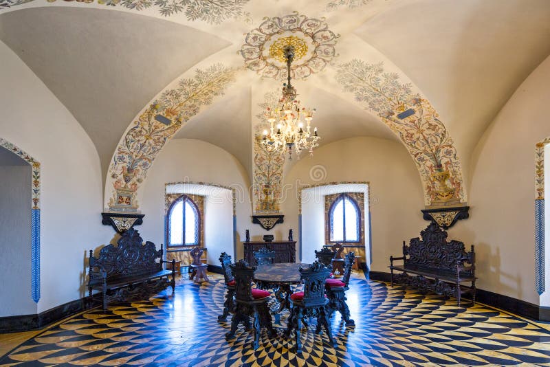 Interior of the castle editorial photography. Image of ages - 281070942