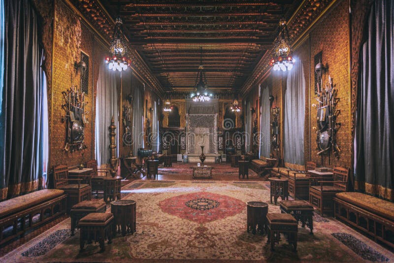 Interior of a Castle with an Interesting Ceiling Stock Image - Image of ...