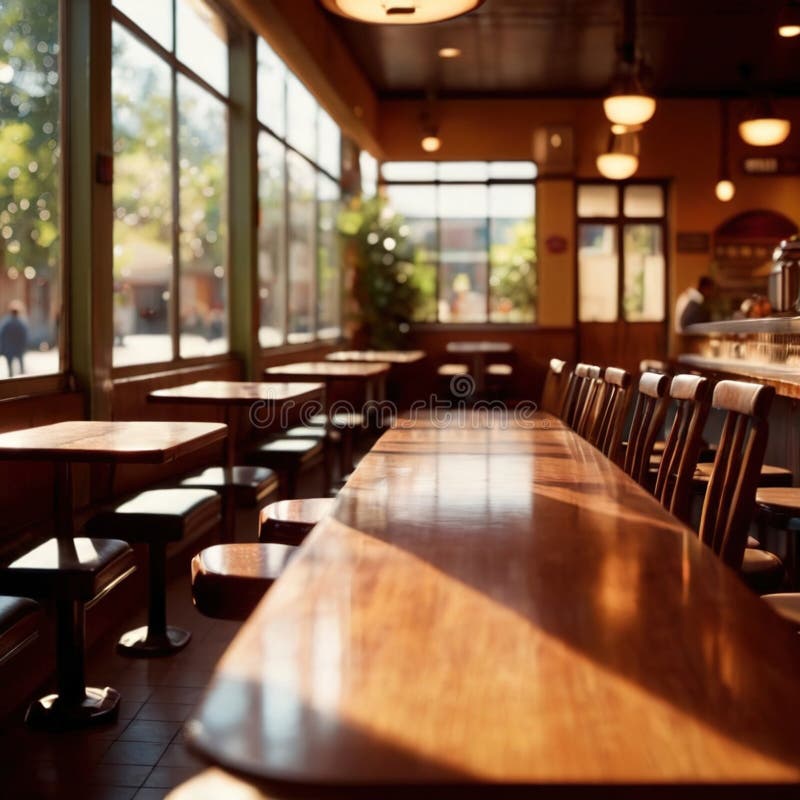 Interior of Casual Fast Service Restaurant Dining Area, Indoor ...
