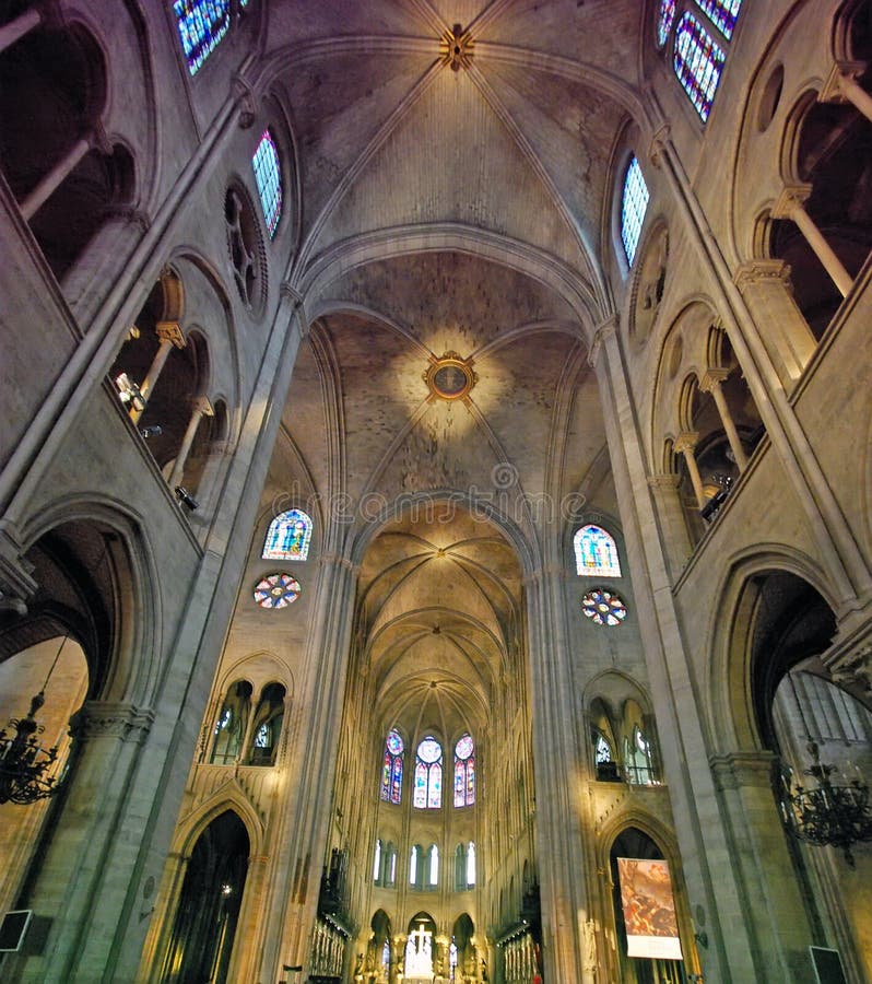 Notre Dame cathedral stock photo. Image of bricks, cross - 12725132
