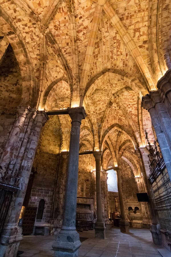 Interior in Cathedral of Avila, Spain Editorial Stock Image - Image of ...