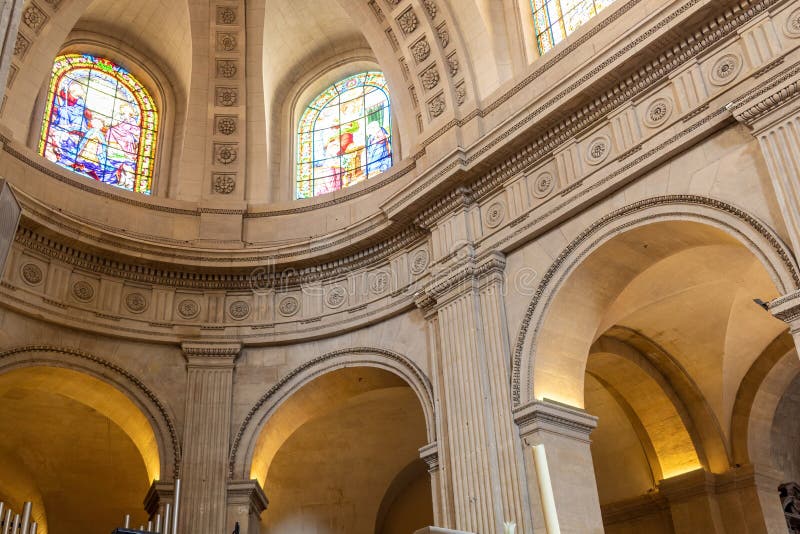 Interior of the cathedral stock image. Image of landmark - 266331311