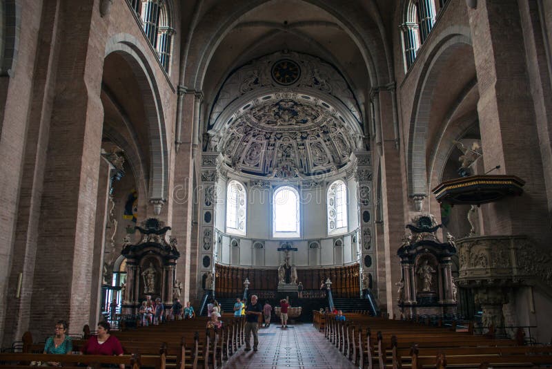 Interior of Cathedral in Trier Editorial Photography - Image of town ...