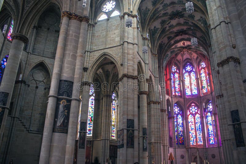 Interior of the Trier Cathedral, Germany Stock Photo - Image of orgel ...