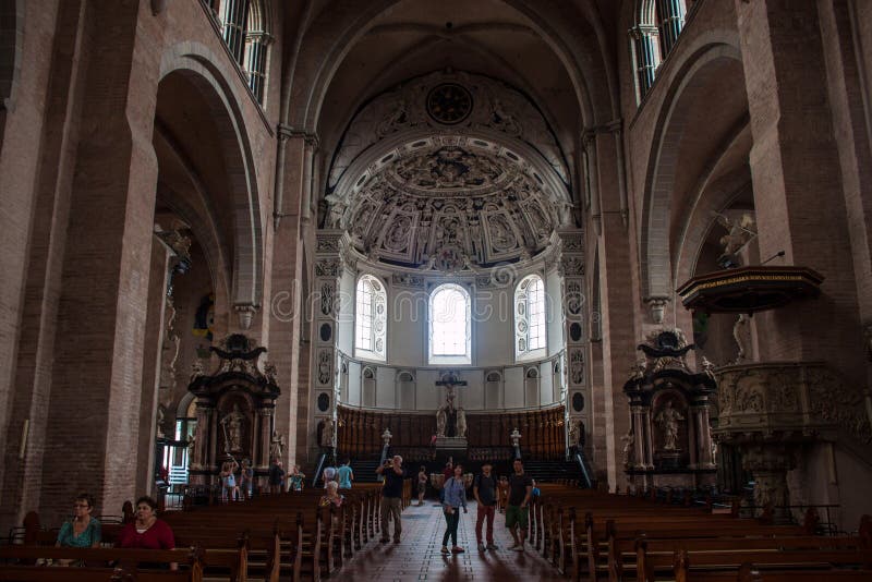 Interior of the Trier Cathedral, Germany Stock Photo - Image of orgel ...
