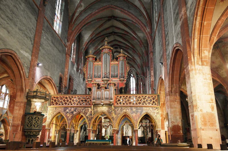 Interior Catholic Cathedral Stock Image - Image of design, religion ...