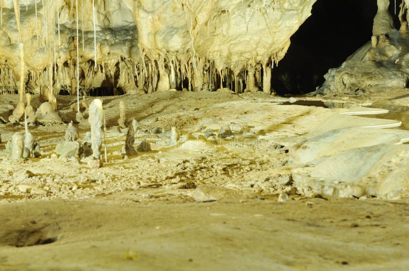 Interior of a cave stock image. Image of hollow, pool - 22085735