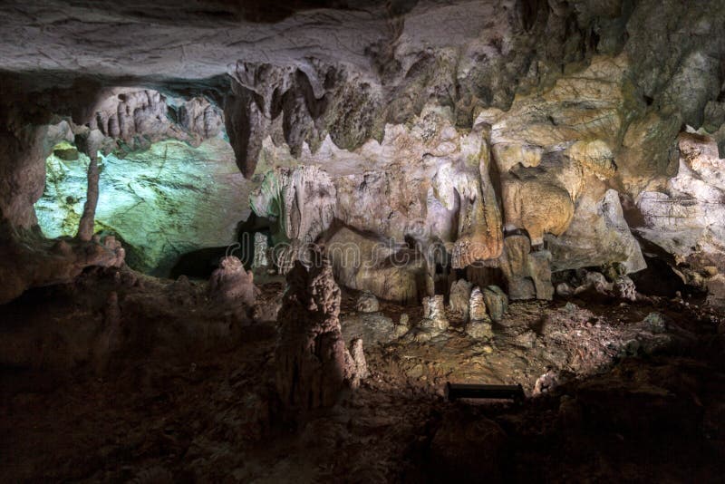Interior of a cave stock photo. Image of athos, geology - 83320240