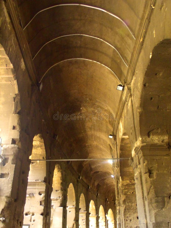 Interior Ceiling of the Colosseum Stock Image - Image of colosseum ...