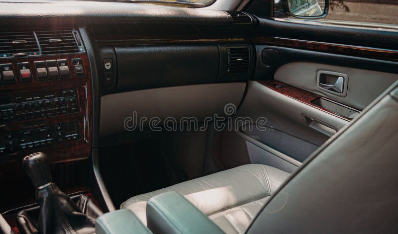 Interior of Center Console of Audi A8 D2 Editorial Stock Photo - Image ...