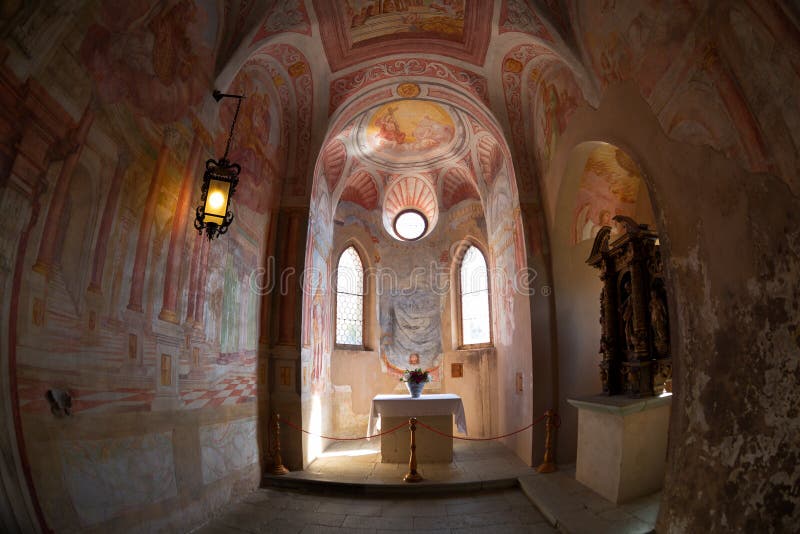 Interior of Bled Castle Chapel, Slovenia Stock Image - Image of ...