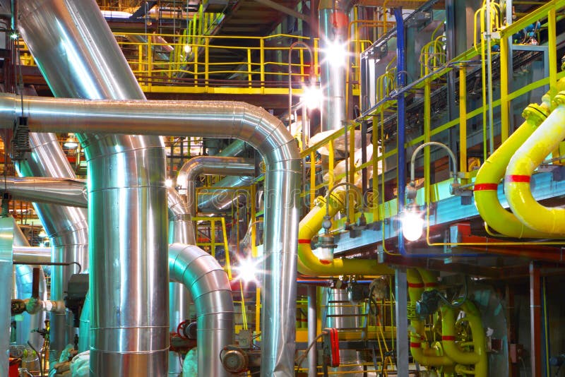 Chemical Factory.the Interior of the Refinery. Stock Photo - Image of ...