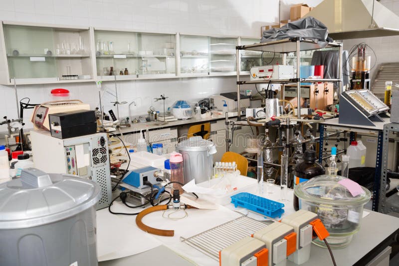 Interior of Chemical Laboratory Equipped with Different Tools Stock ...