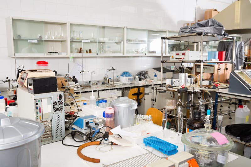 Interior of Chemical Laboratory Equipped with Different Tools Stock ...
