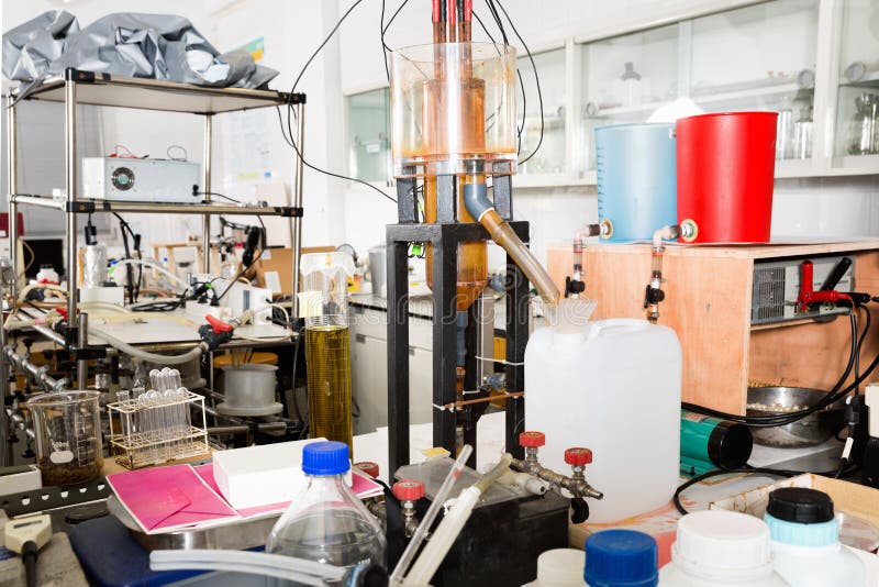 Interior of Chemical Laboratory Equipped with Different Tools Stock ...