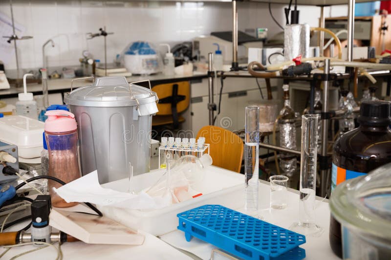 Interior of Chemical Laboratory Equipped with Different Tools Stock ...