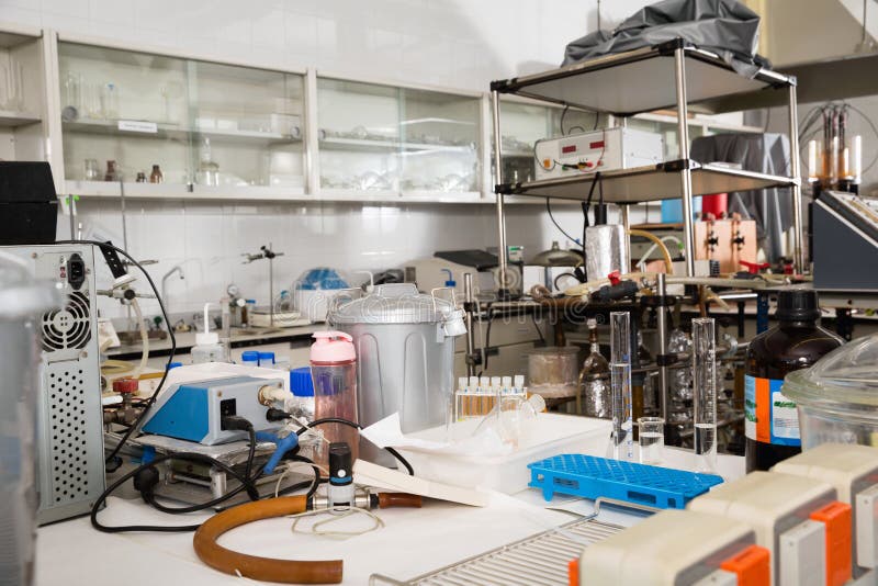 Interior of Chemical Laboratory Equipped with Different Tools Stock ...