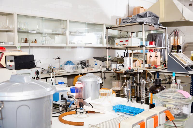 Interior of Chemical Laboratory Equipped with Different Tools Stock ...