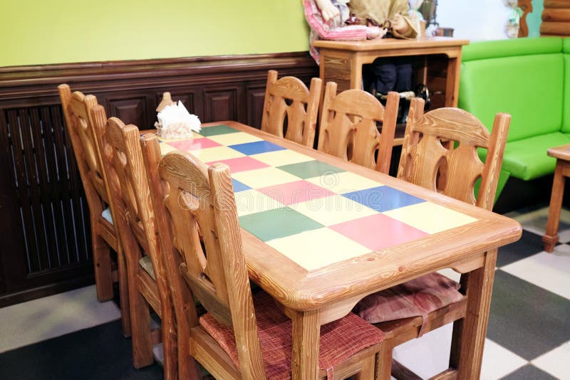 Interior children s cafe stock photo. Image of blue, bright - 50225720