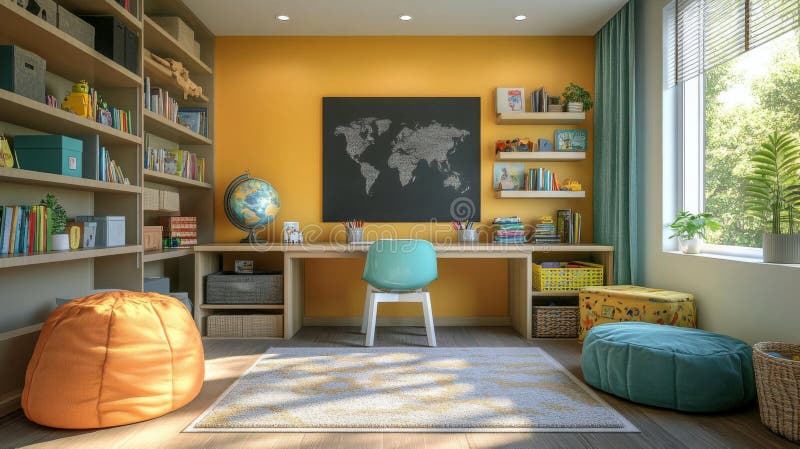 Interior of a Children S Room. 3D Render Image Stock Illustration ...