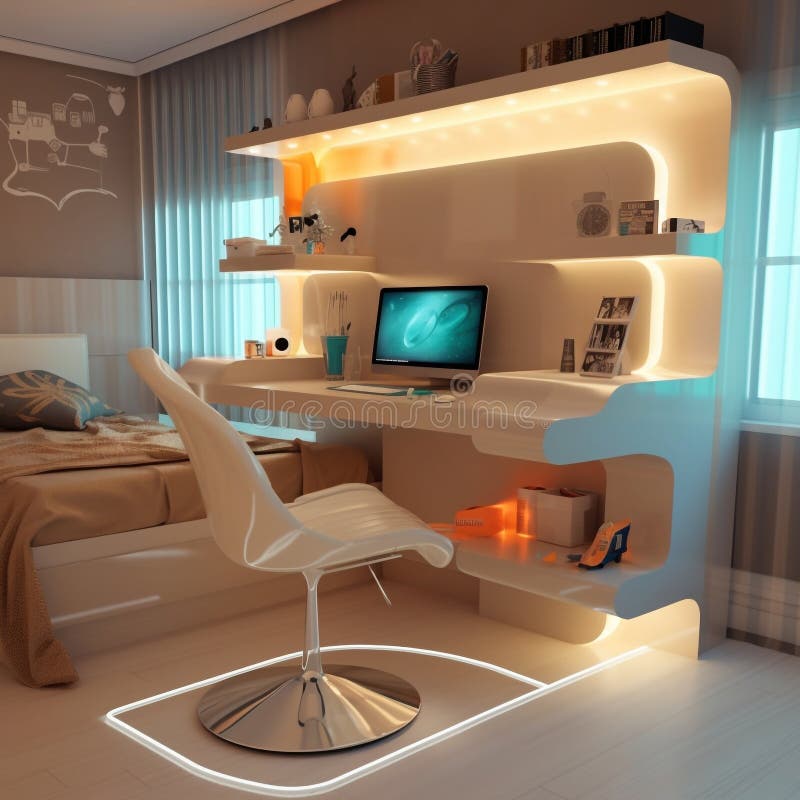 Interior of a Children S Room in Modern Style with Soft Led Backlight ...